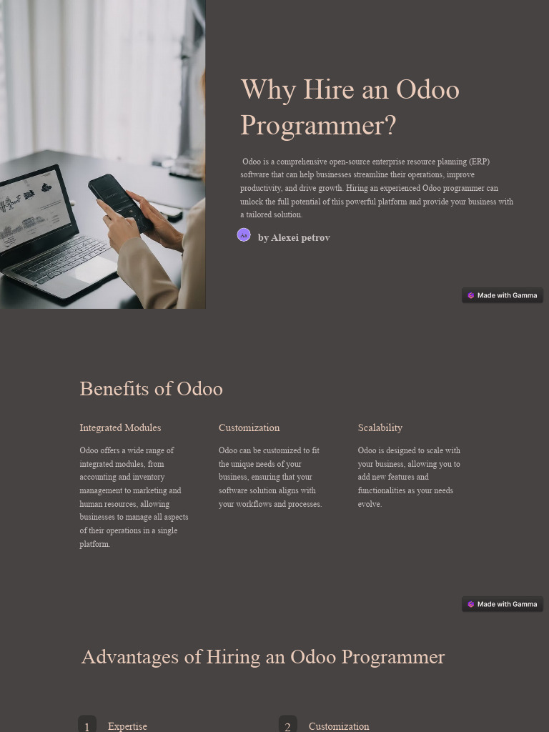 Why Hire an Odoo Programmer | PDF | Web Development | Programmer Why Hire an Odoo Programmer | PDF | Web Development | Programmer