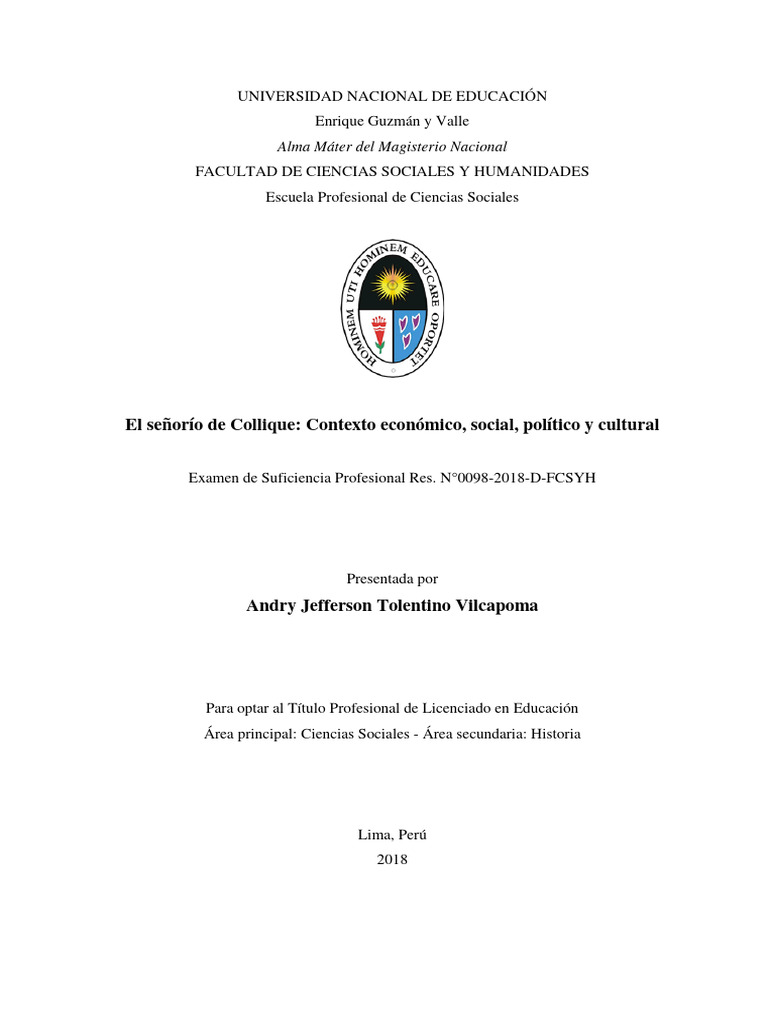 Monografia - Tolentino Vilcapoma Andry Jefferson - Fcsyh | PDF ... Monografia - Tolentino Vilcapoma Andry Jefferson - Fcsyh | PDF ...