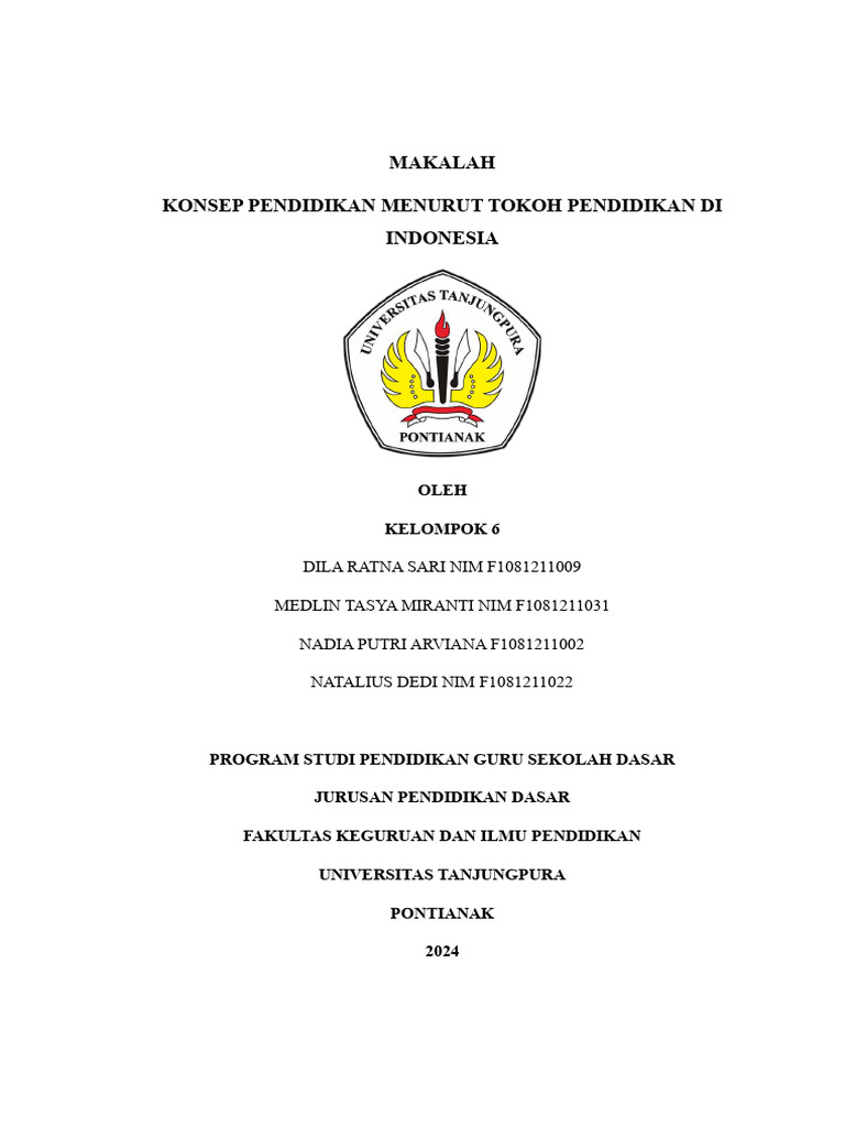 Natalius Dedi - F1081211022 - Makalah - Konsep Dasar Pendidikan Menurut ...