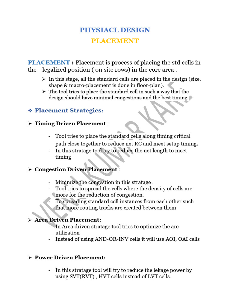 Physical Design _ PLACEMENT | PDF | Computer Science | Electronics