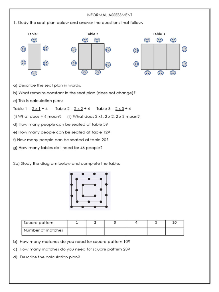 Grade 6 Geometric Patterns Assessment | PDF