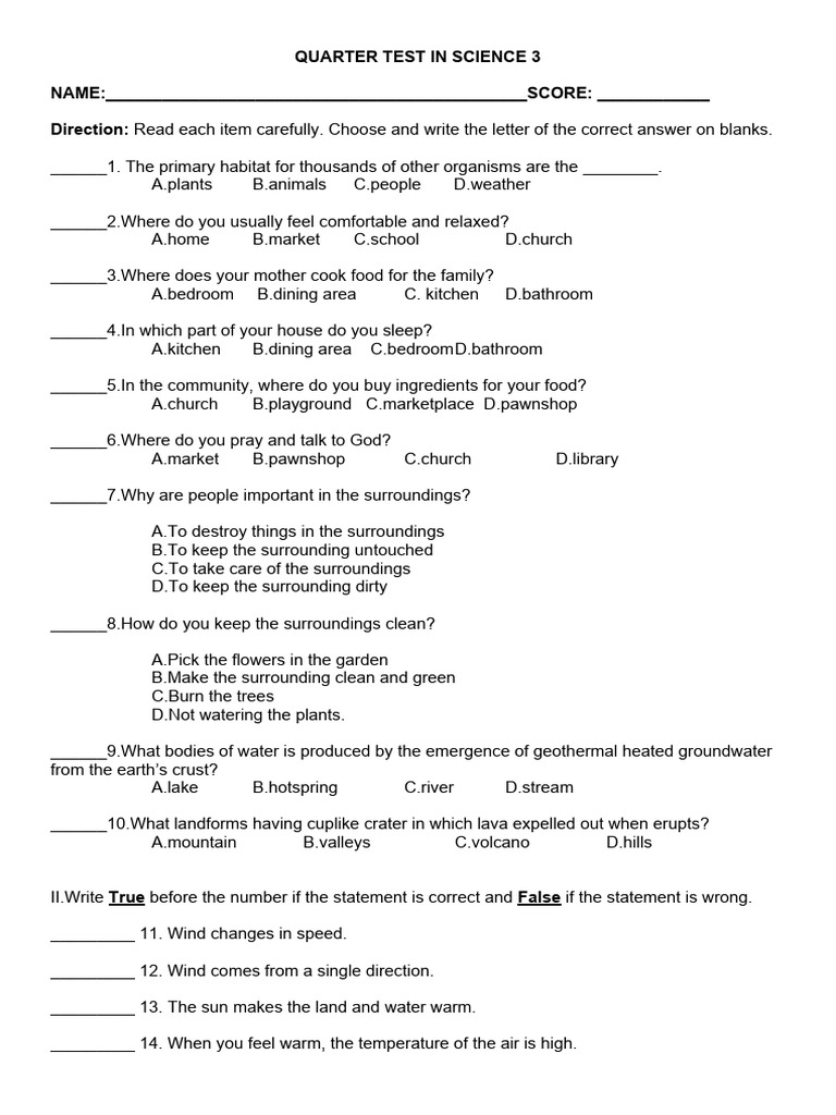 Grade 3-All Subjects | PDF | Weather | Rain