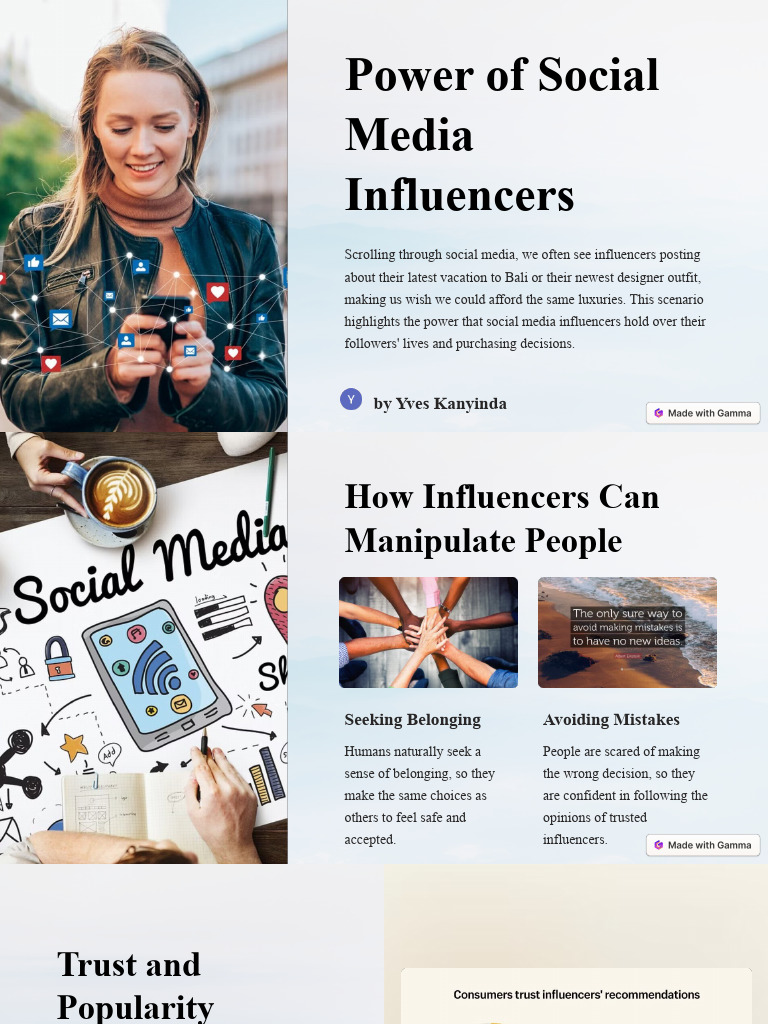 Power of Social Media Influencers | PDF | Social Media | Popular ...