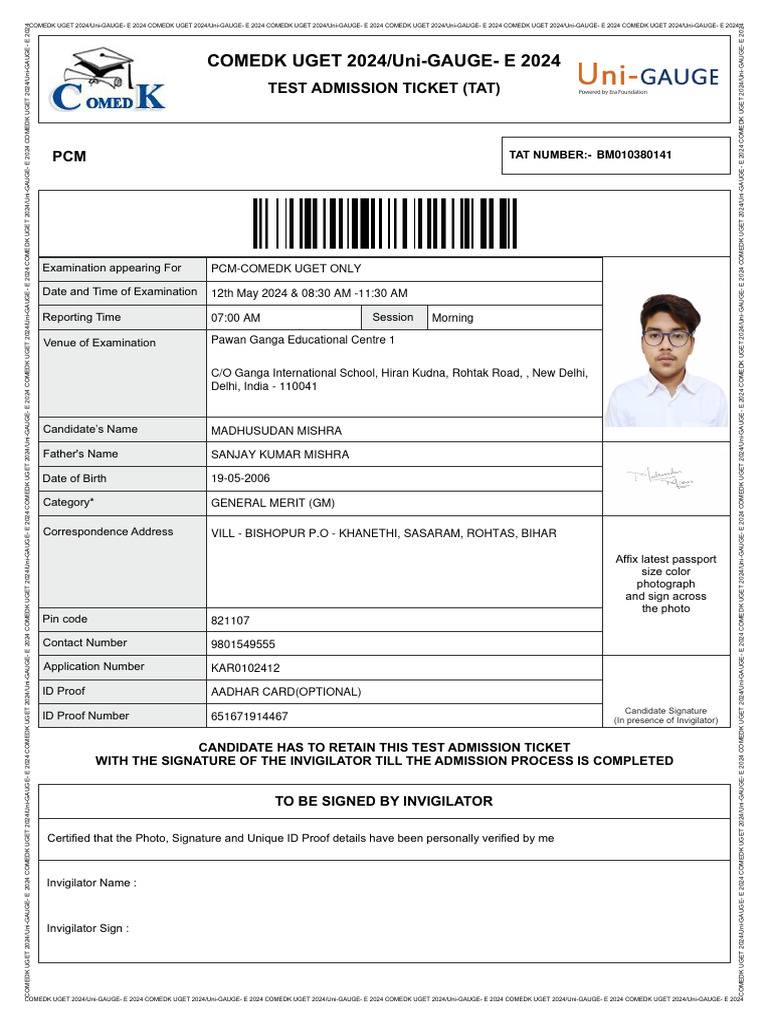 Admit Card | PDF