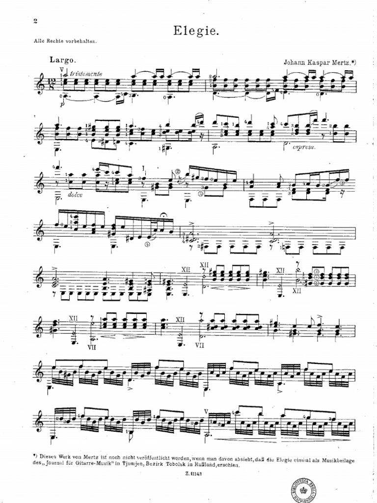 J.K. Mertz - Elegia | PDF