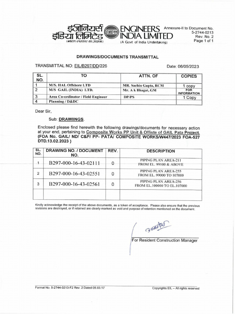 226-Transmittal Hal Offshore | PDF