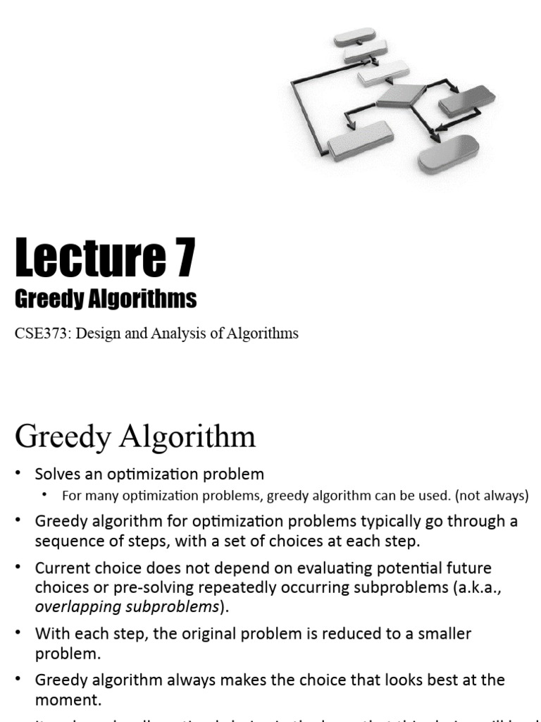 L7 Greedy Algorithms Pdf Mathematical Optimization Computational Complexity Theory
