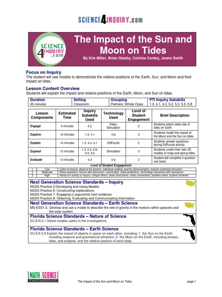 Tides Final | Download Free PDF | Tide | Moon