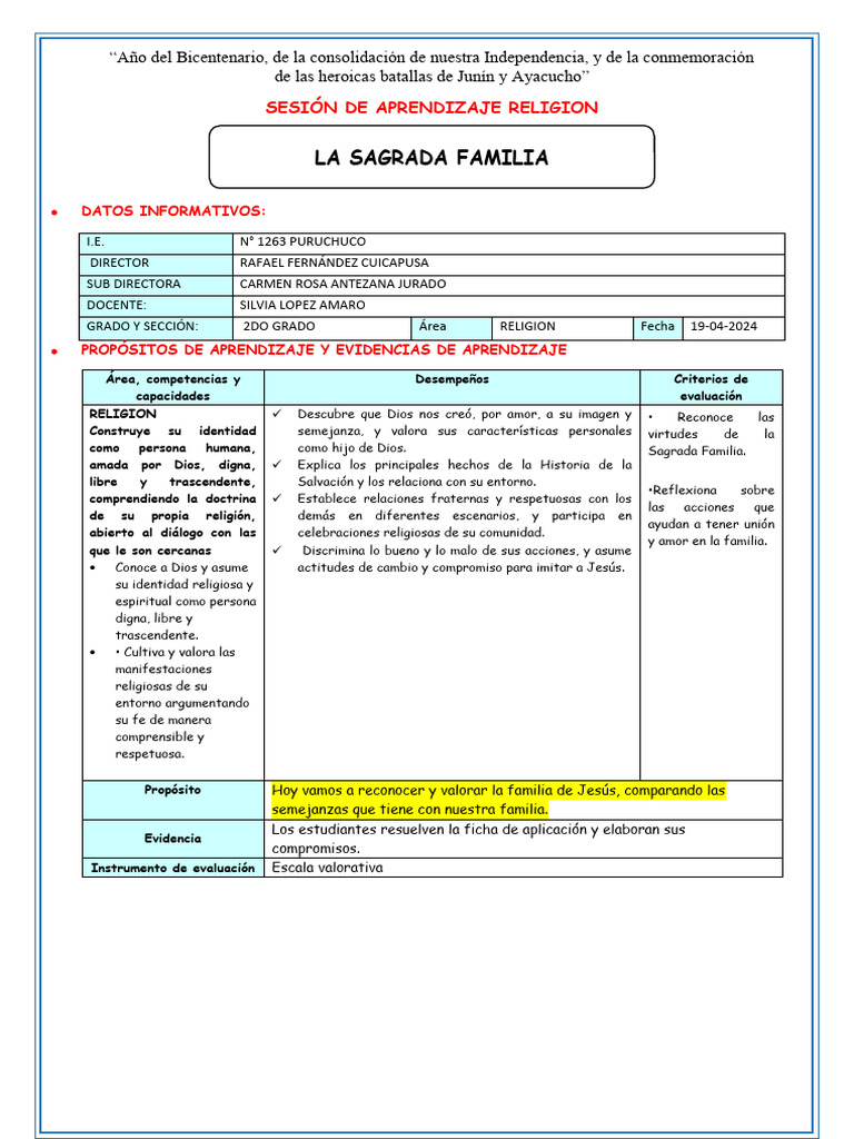 La Sagrada Familia y su Valor Religioso | PDF | Jesús | María, madre de ...