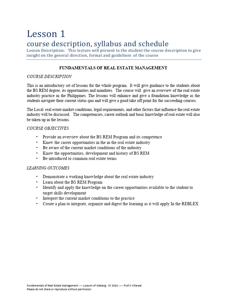 Lesson 1 FUNDA Syllabus | PDF | Knowledge | Learning