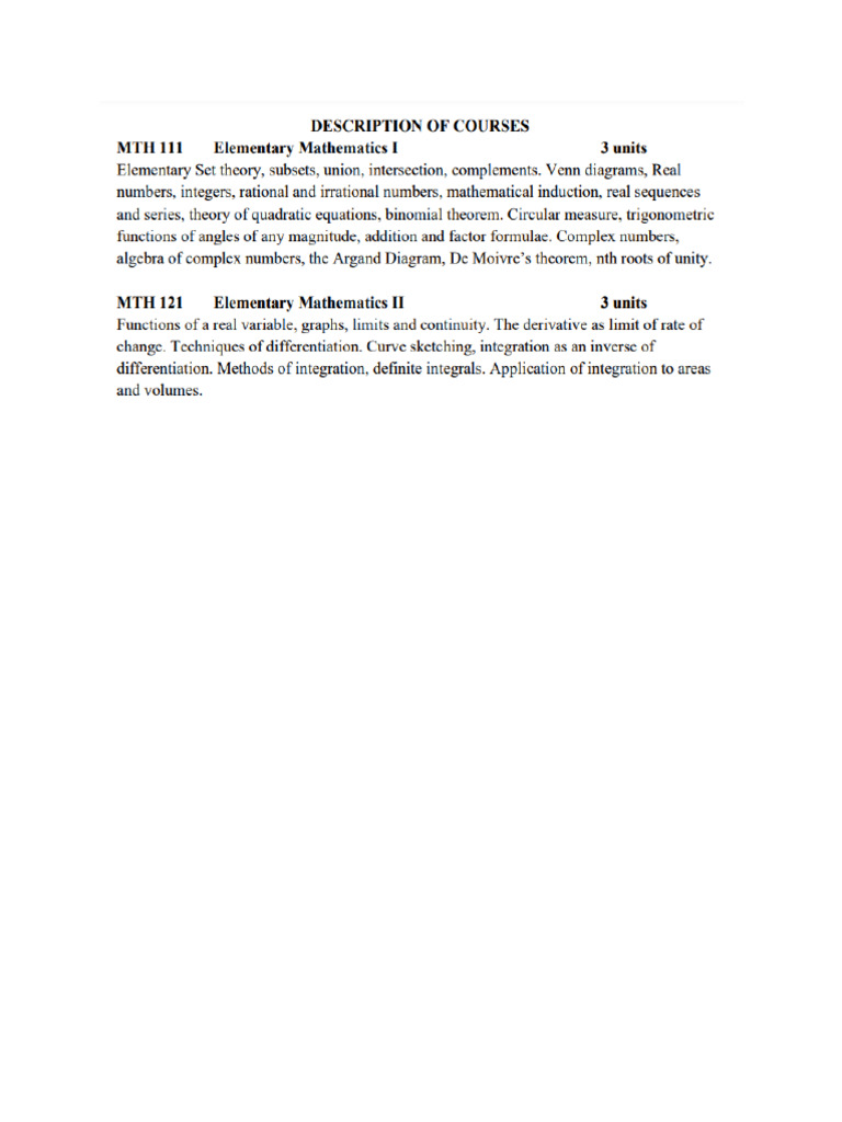 Course Outlines | PDF