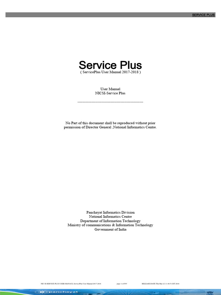 User Manual ServicePlus 2017 2018 | PDF | World Wide Web | Internet & Web