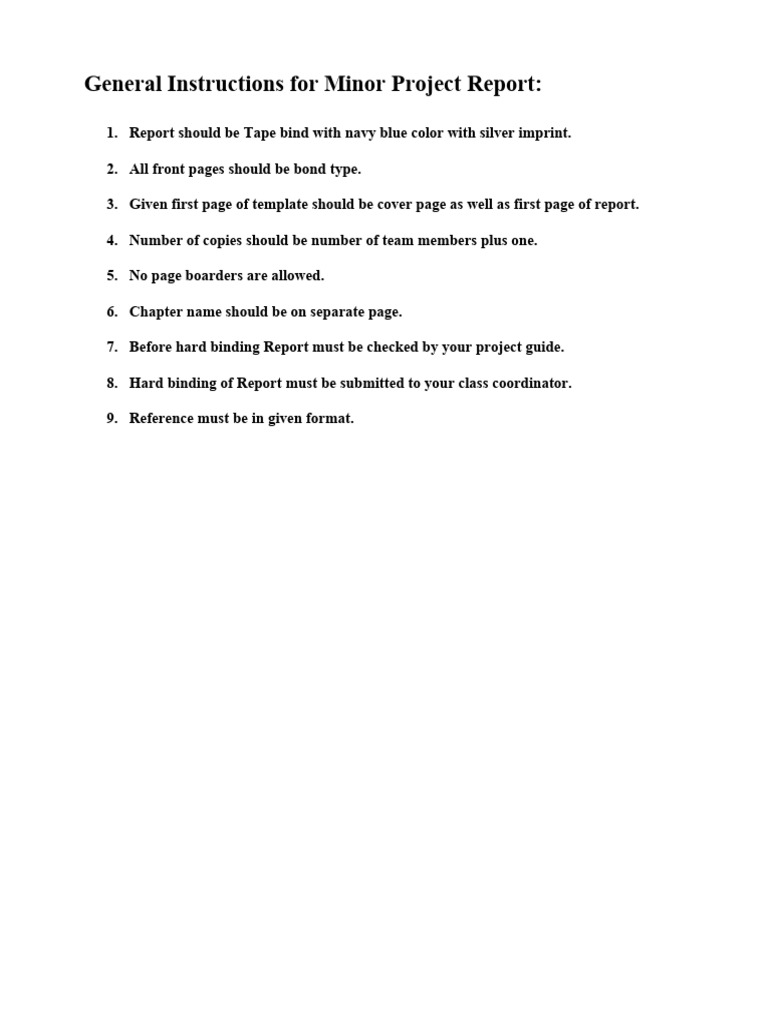 General Instructions Minor-Proj | PDF | Motivation | Motivational