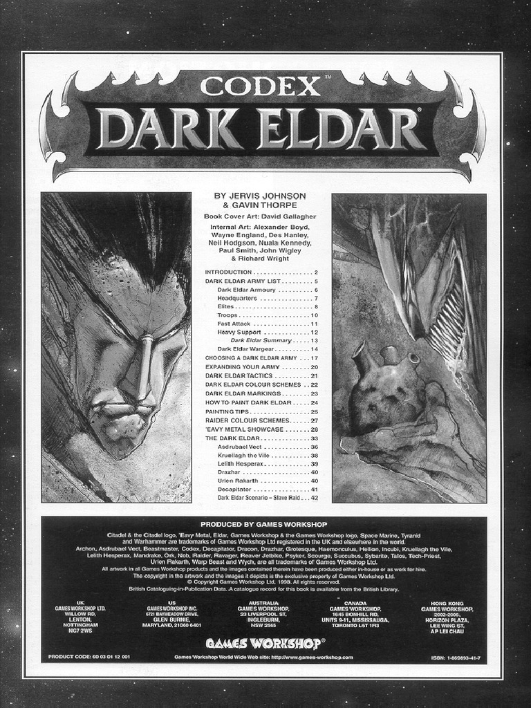 Warhammer 40000 - Codex Dark Eldar | PDF