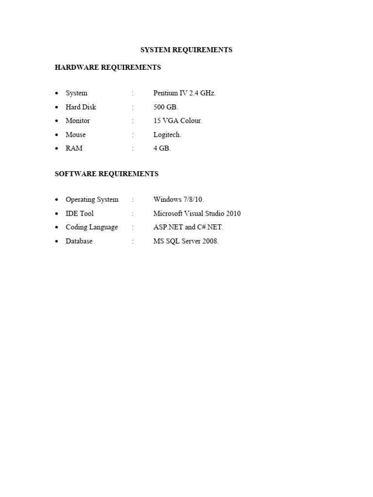 System Requirements | PDF | Games & Activities | Computers