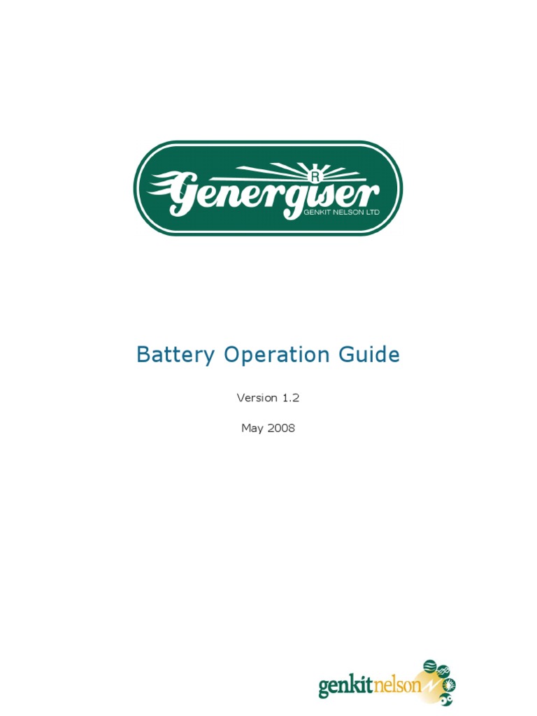 Battery Manual | PDF | Battery (Electricity) | Battery Charger