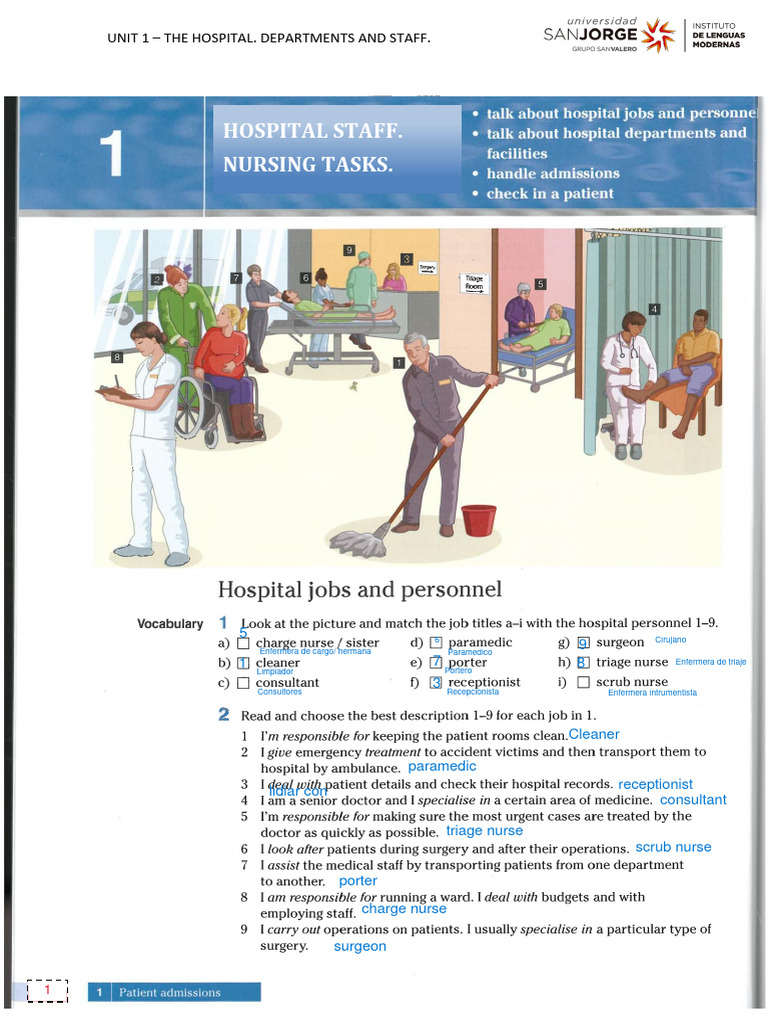 Nursing Roles and Hospital Structure | PDF | Nursing | Emergency Department