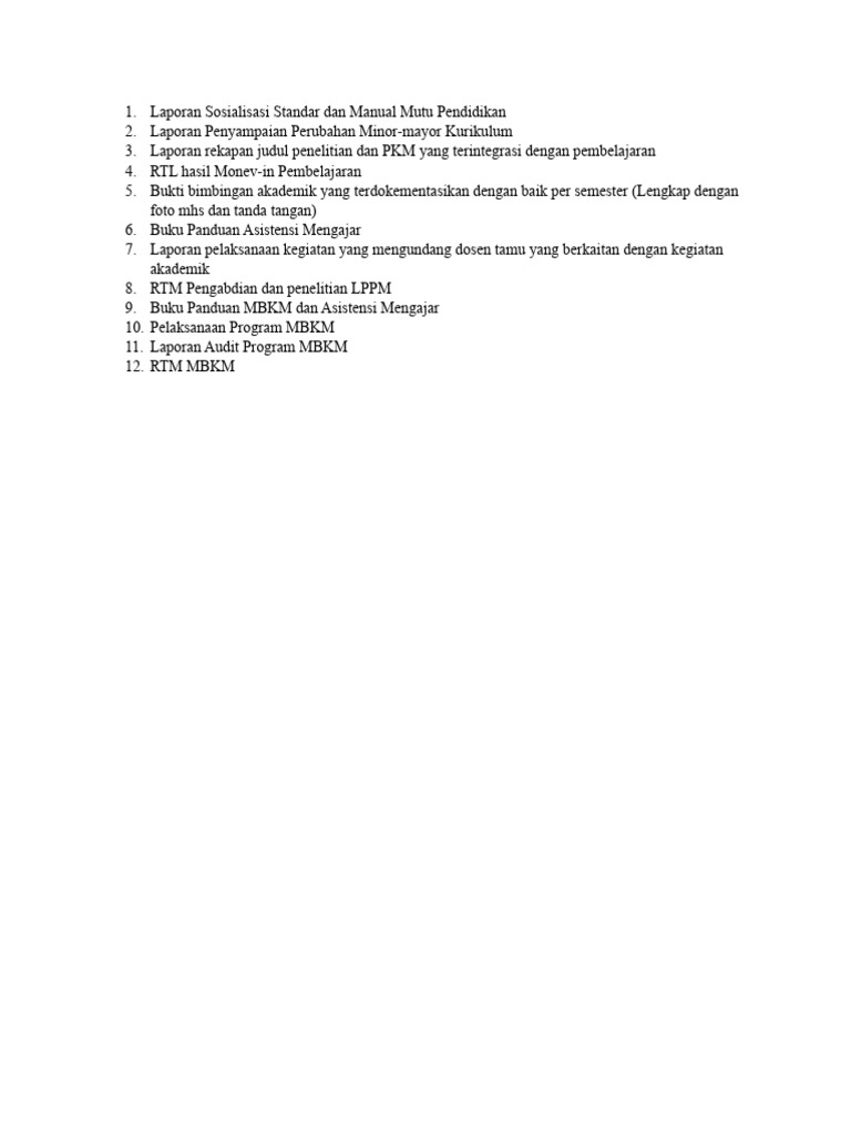 Yang Yun Kerja Akreditasi Prodi | PDF