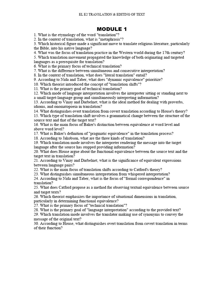 EL E2 Reviewer | PDF | Translations | Linguistics