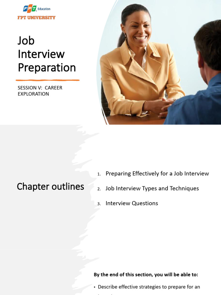 Session 5 - Career Exploration - Lesson 23 - Job Interview Preparation ...
