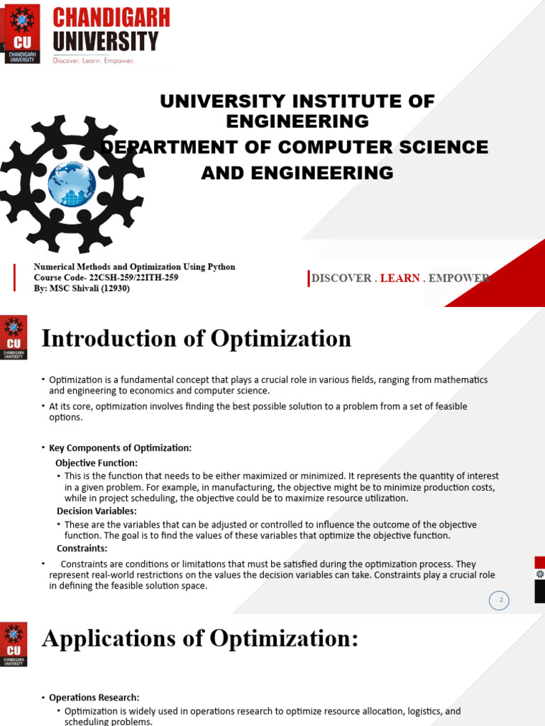 Python Optimization Techniques Explained | PDF | Mathematical Optimization | Linear Programming