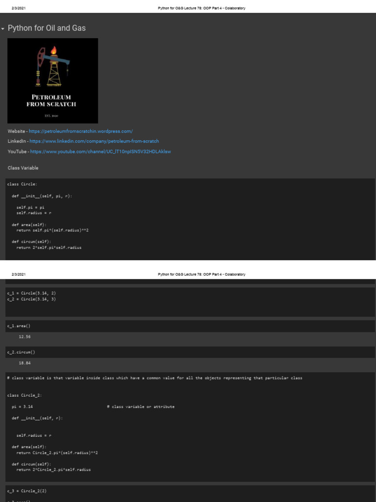 Python For Og Lecture 78 Oop Part 4 Pdf Object Oriented Programming Programming Paradigms 4685