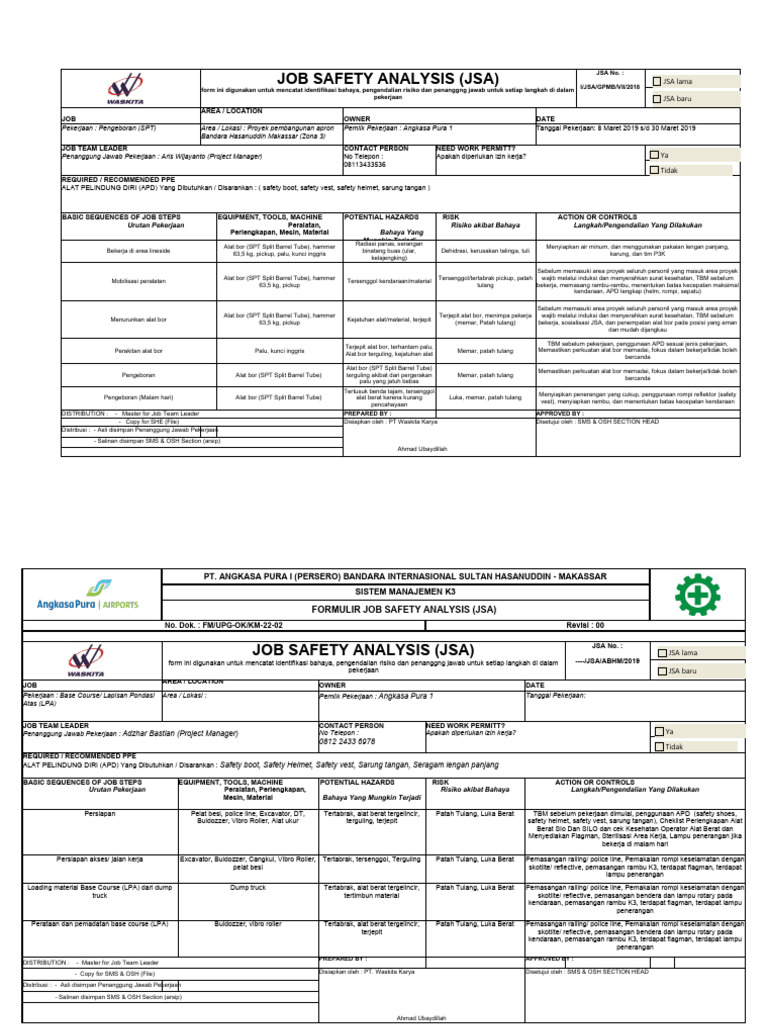 JSA Pekerjaan Base Course (LPA) | PDF