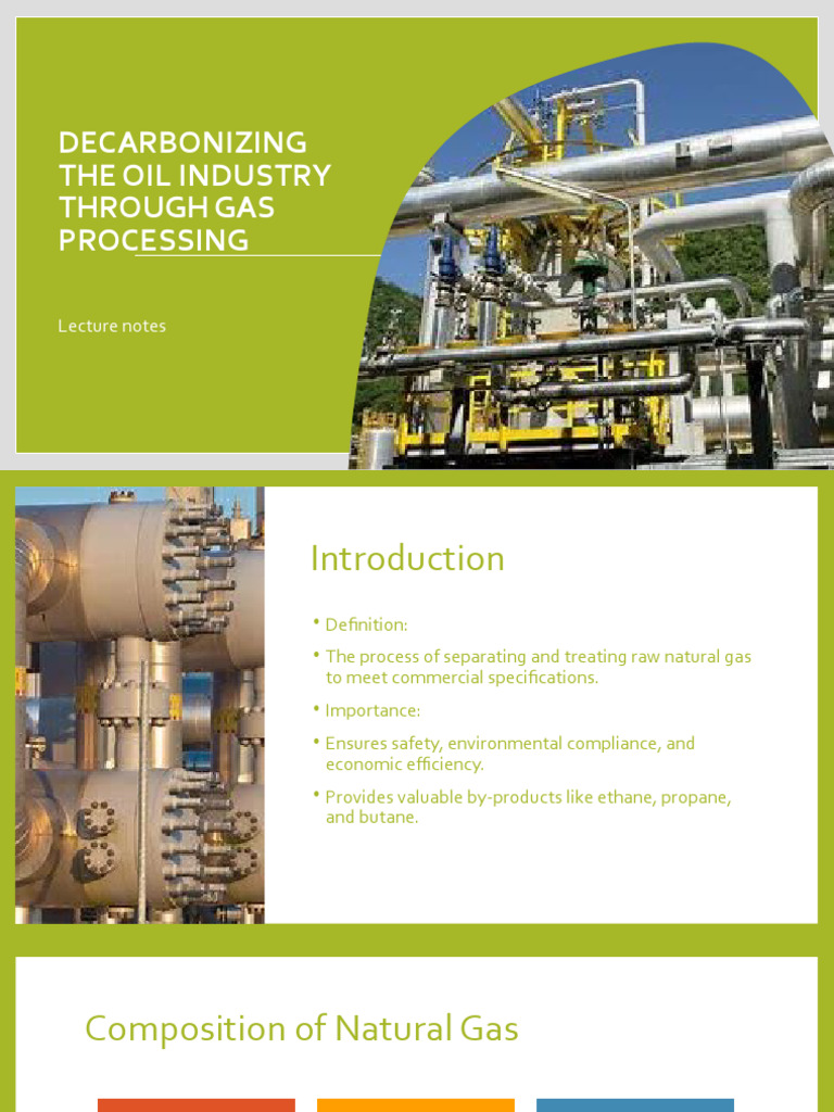 1 Reducing Carbon in The Oil Industry Through Gas Processing | PDF | Natural Gas Processing ...