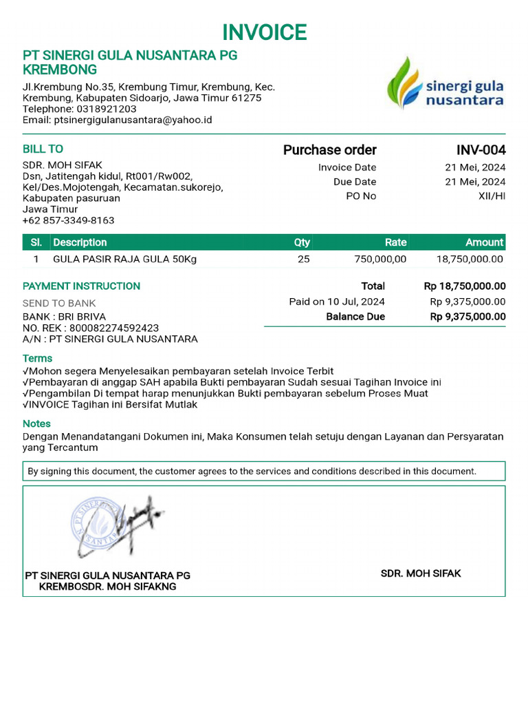 Invoice INV 004 7 | PDF
