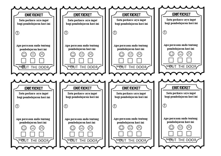 Exit Ticket Template | PDF