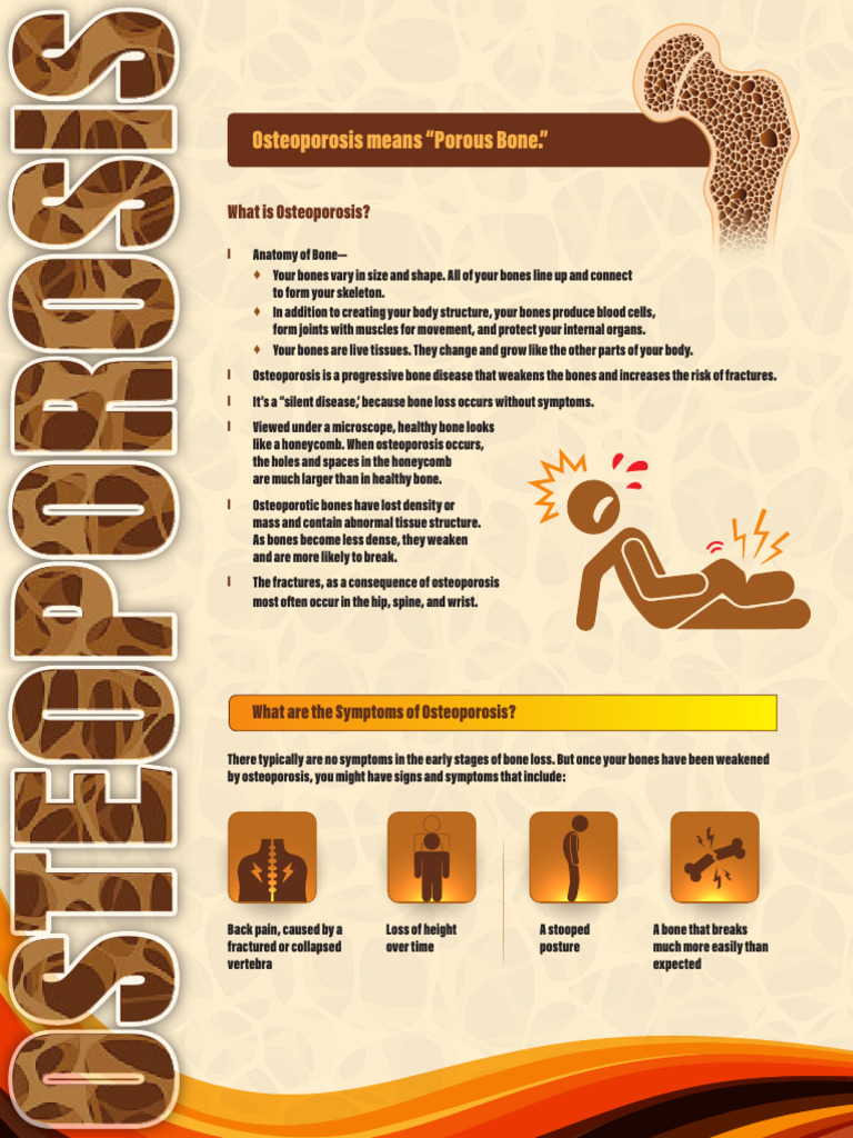 Osteoporosis Leaflet English | PDF | Osteoporosis | Bone