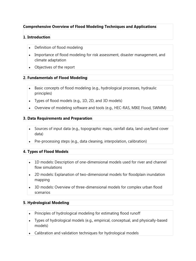 Comprehensive Overview of Flood Modeling Techniques and Applications ...