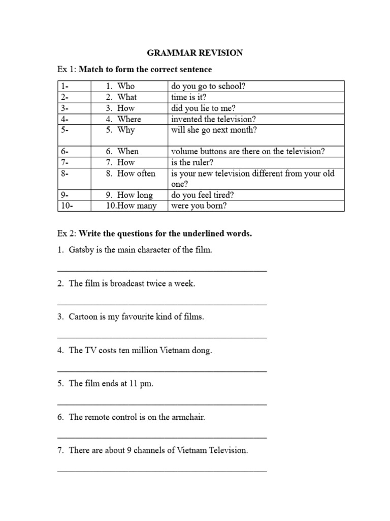 Grammar Revision | PDF | Waste | Water