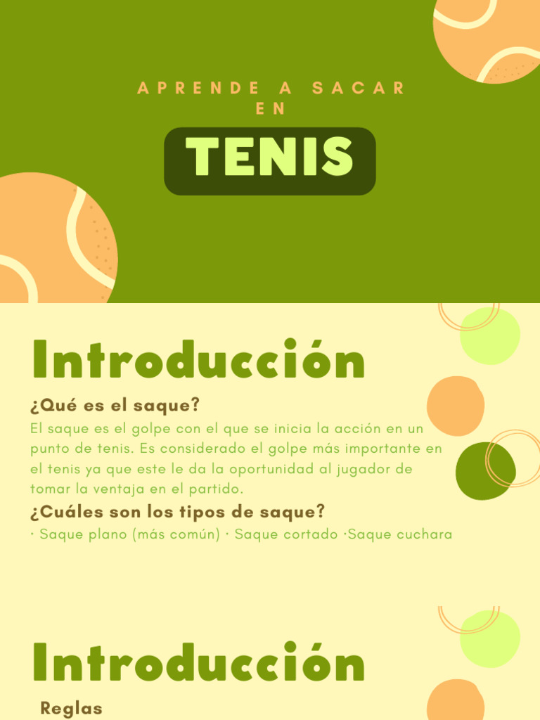 Sacar en Tenis | PDF