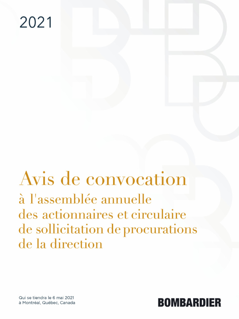 Bombardier Proxy 2021 FR | PDF | Computers