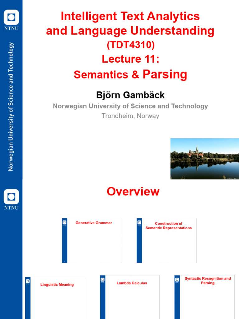 tdt4310 2024 Lect11 Full | PDF | Parsing | Semantics