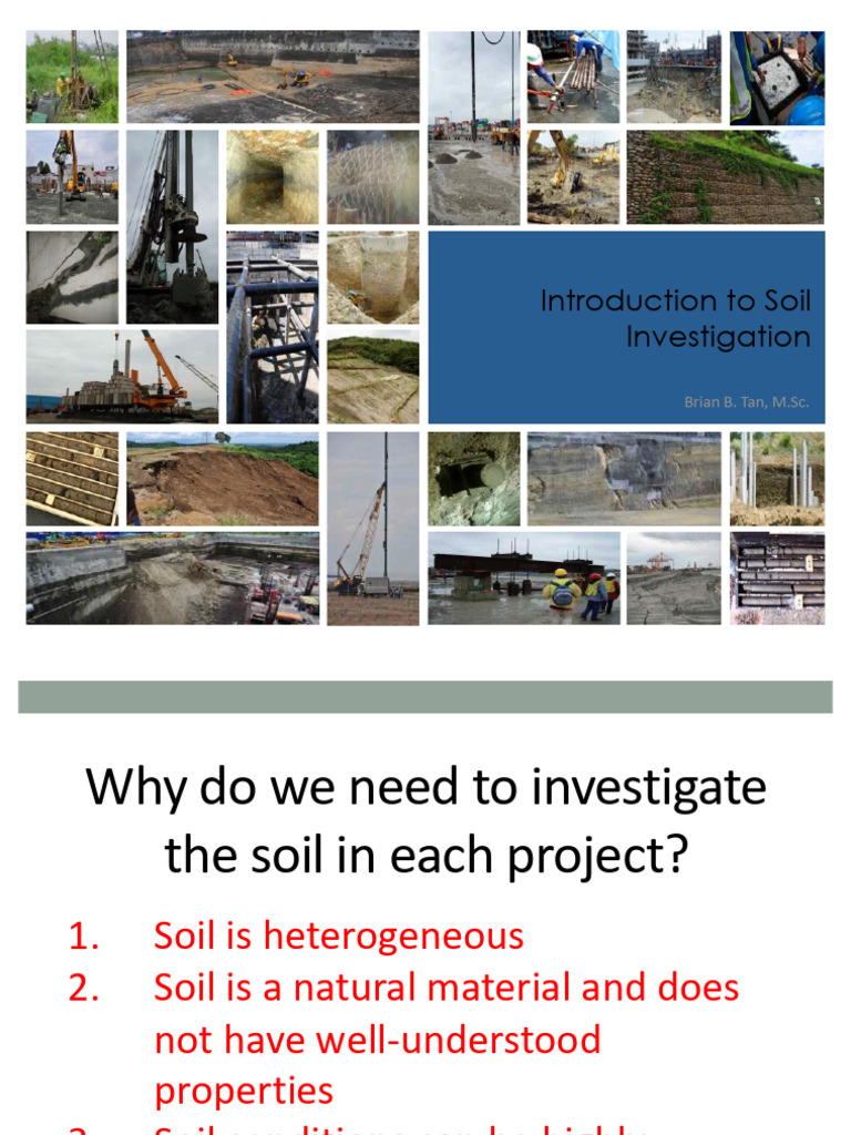 Introduction To Soil Investigation by Engr. Brian Tan 2021 Webinar On ...