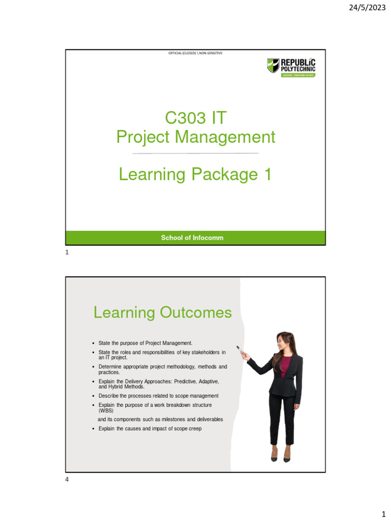 C303 Learning Package 1 6P (1) | PDF | Project Management | Business