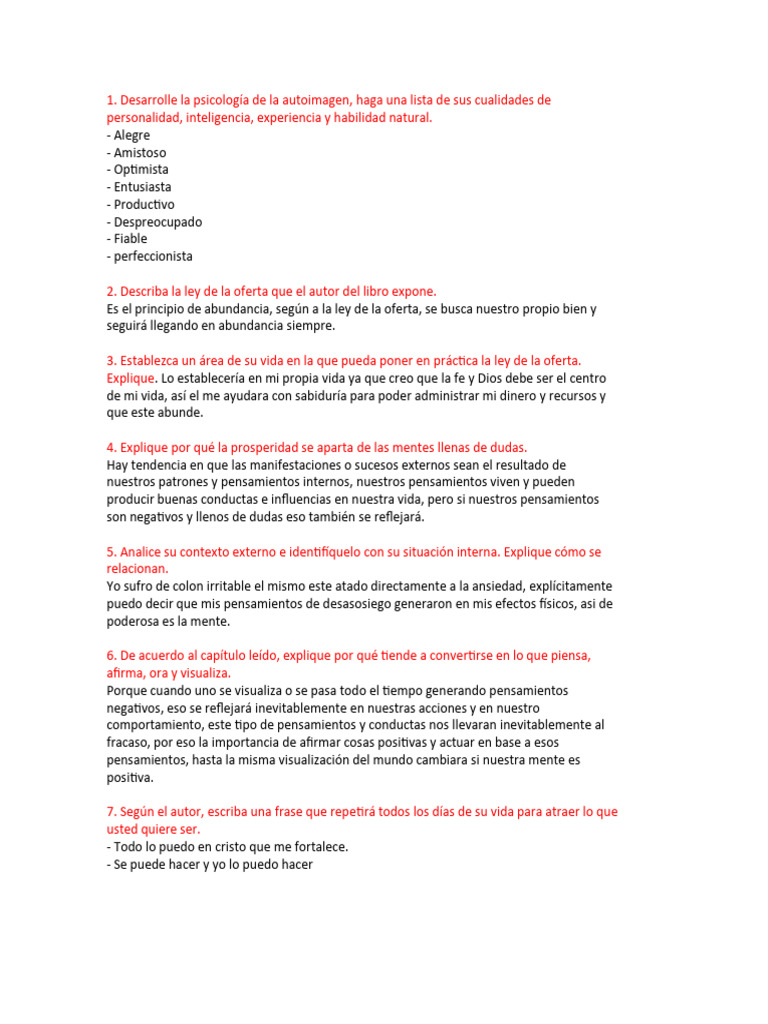 Tarea 5 | PDF | Comportamiento | Mente