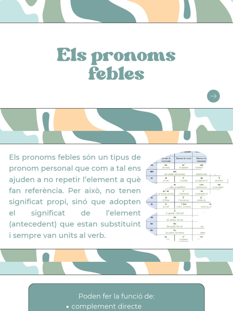 Pronoms Febles | PDF