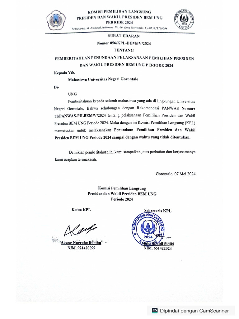 Surat Edaran KPL 7 Mei 2024 | PDF