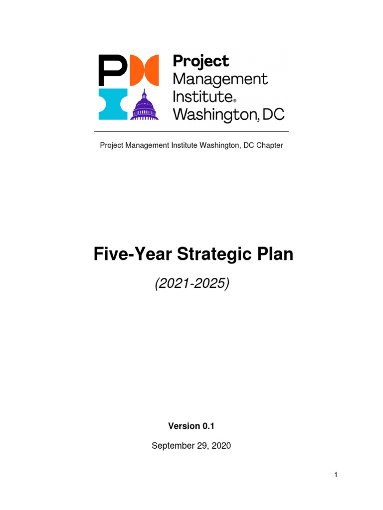 PMIWDC 2021-2025 Strategy Plan | PDF | Project Management | Collaboration