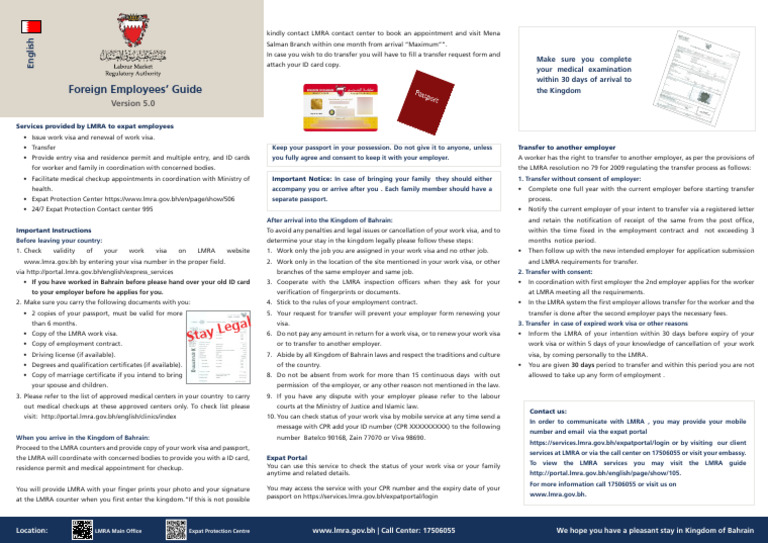 Lmra Expatriate Guide English | PDF | Travel Visa | Identity Document