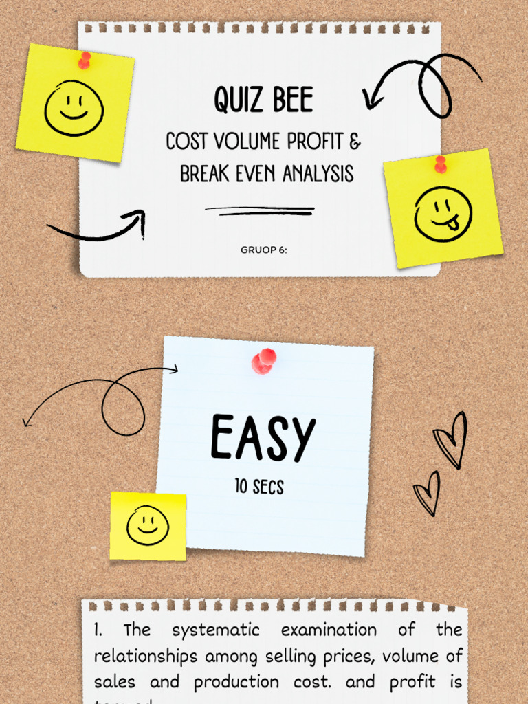 Mas 3 Quiz Bee (Cvpbep) | PDF | Business Economics | Management Accounting