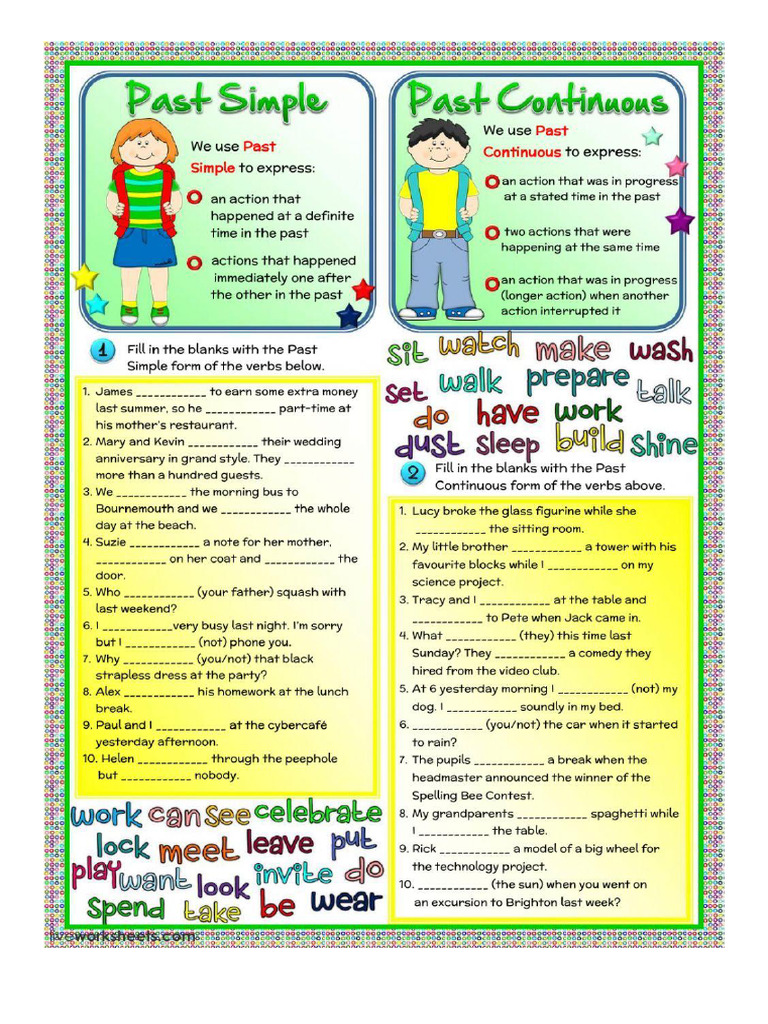 Past Simple Past Continuous | PDF