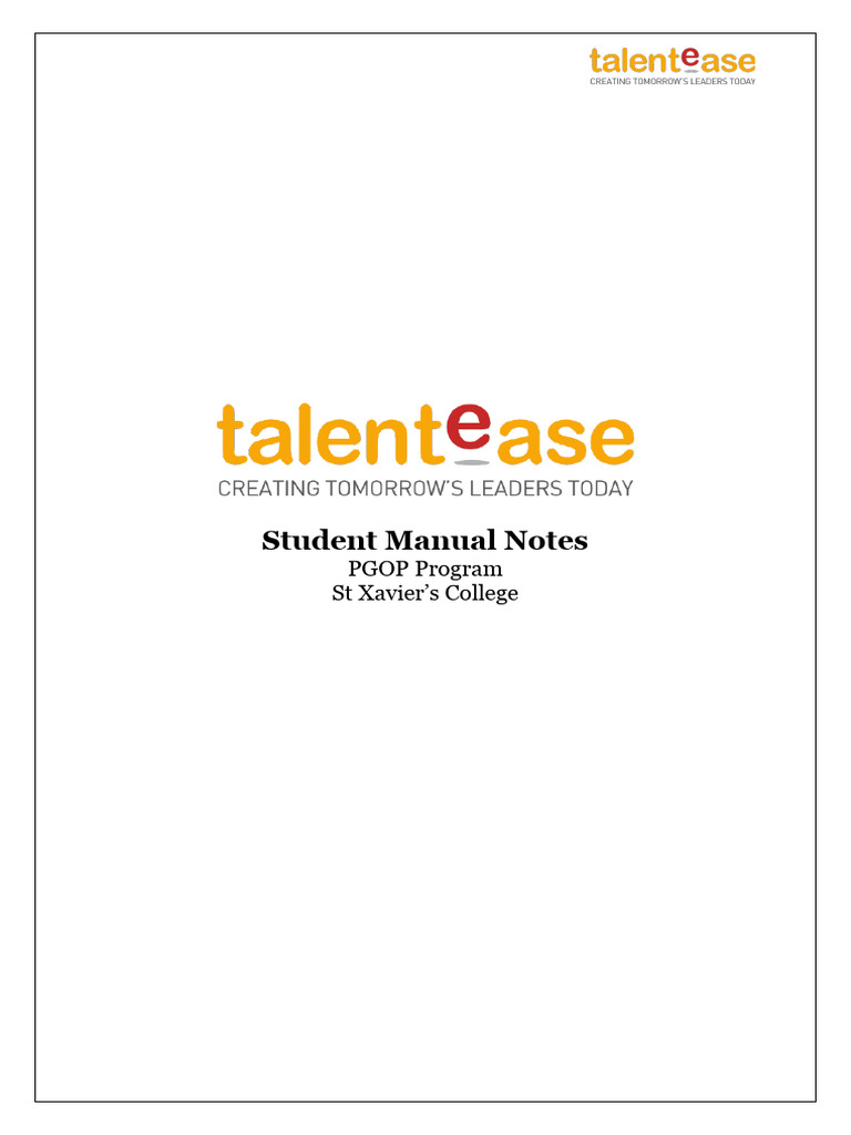 PGOP Manual Notes | PDF | Leadership | Social Skills