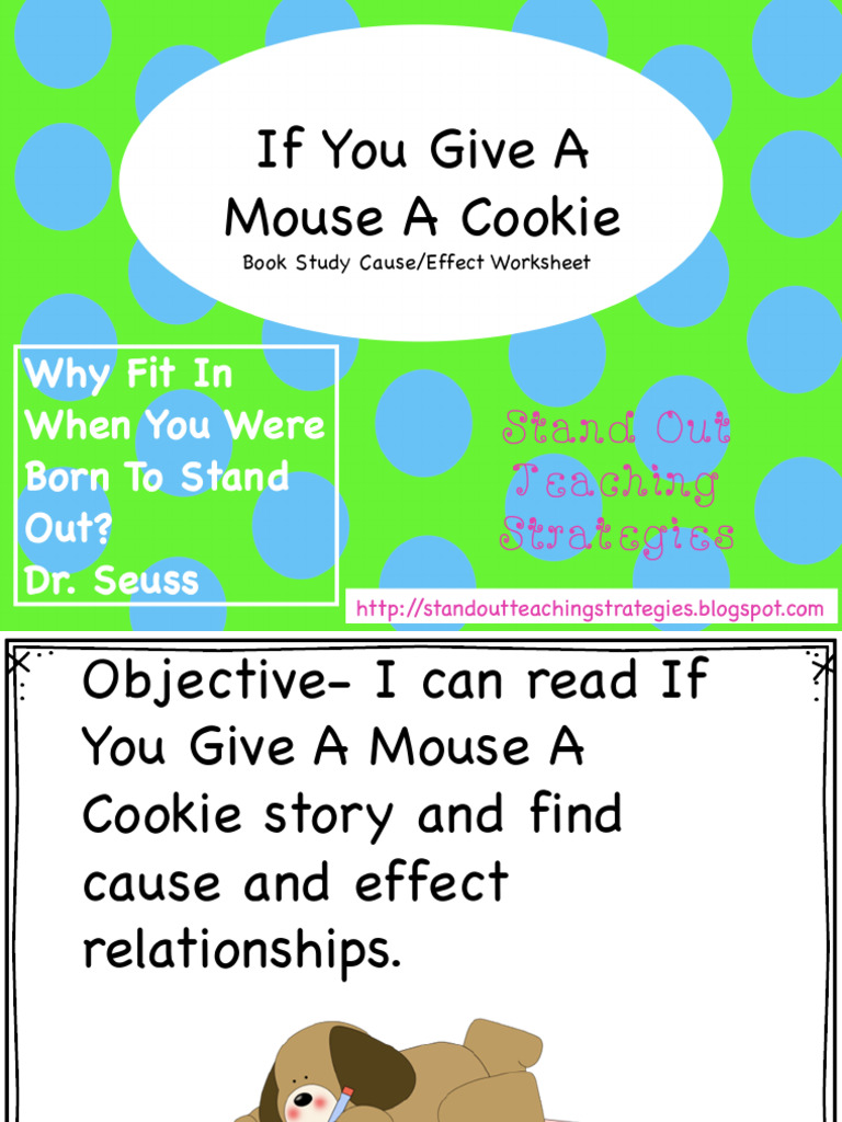 If You Give A Mouse A Cookie: Book Study Cause/Effect Worksheet | PDF