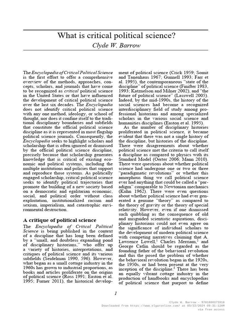 Intro | PDF | Science | Political Science