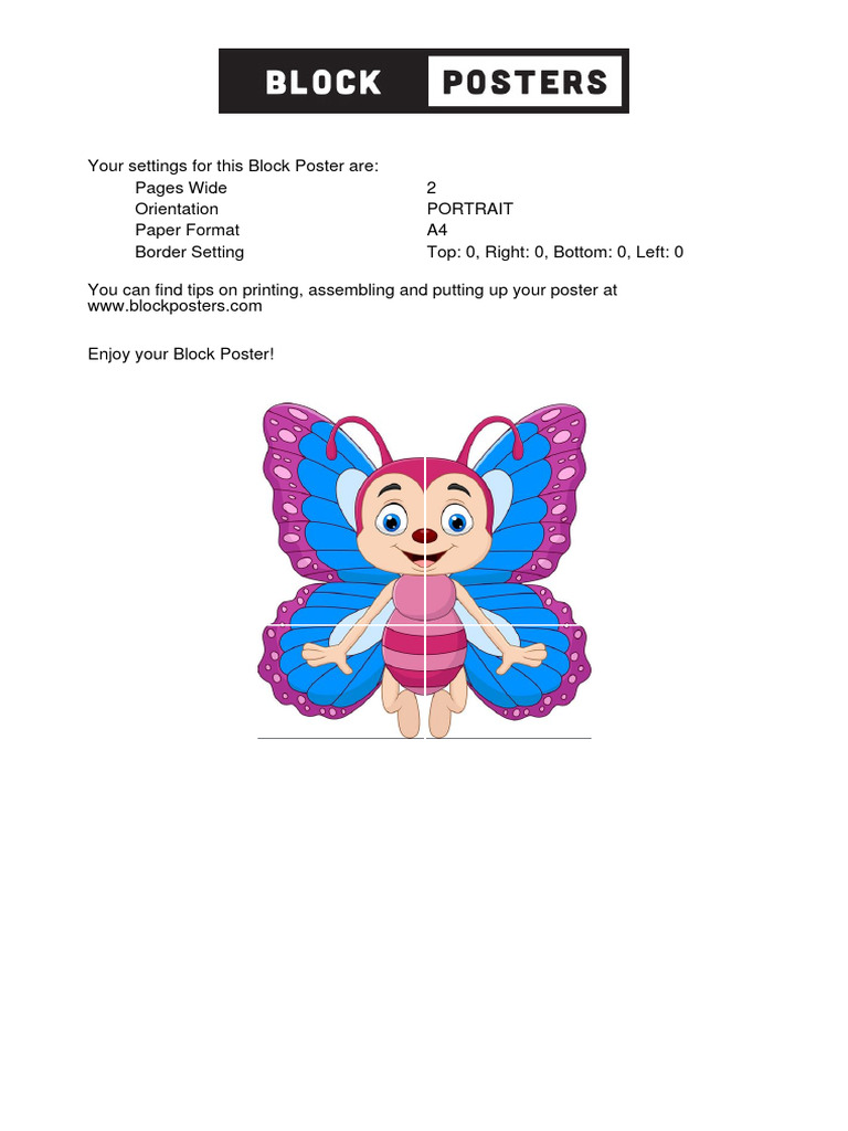 Block Poster Printing Settings Guide | PDF