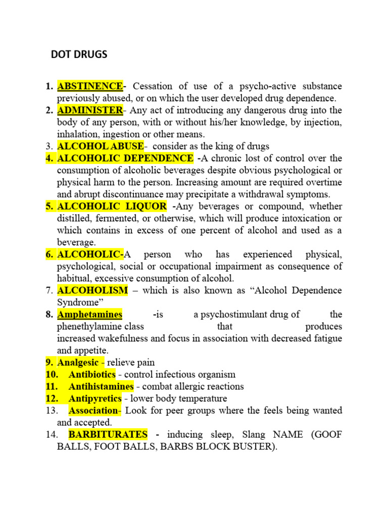 Understanding Drug Terminology and Abuse | PDF | Opium | Drugs